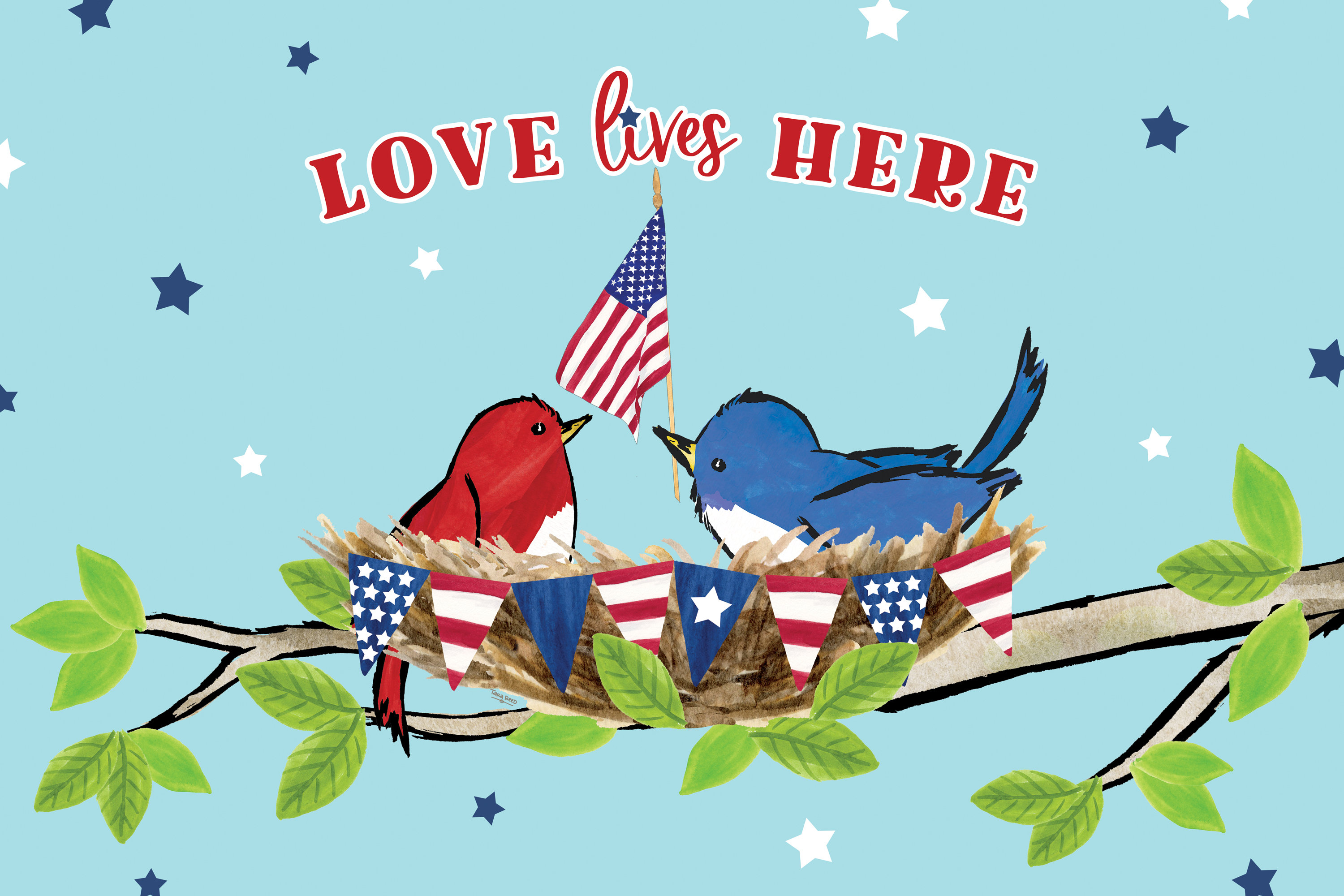 Trinx Jahnia Freedom Takes Flight II On Blue | Wayfair